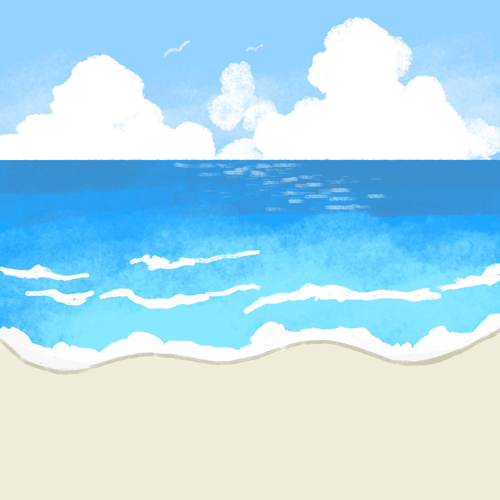 砂浜のイラスト素材 - イラスト素材を無料でダウンロード 無料イラスト素材アタム